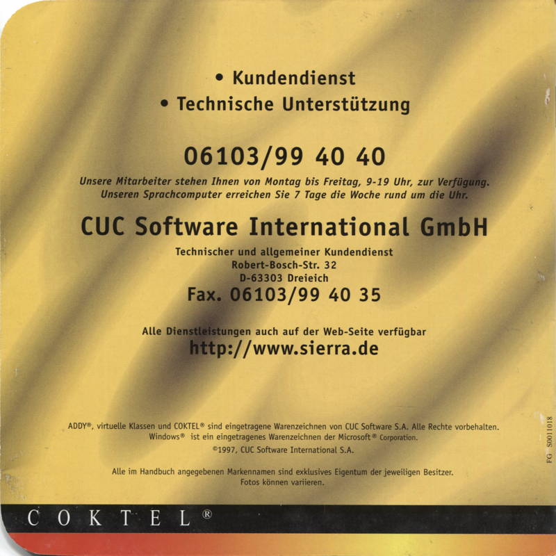 Coktel English First Steps cover or packaging material - MobyGames