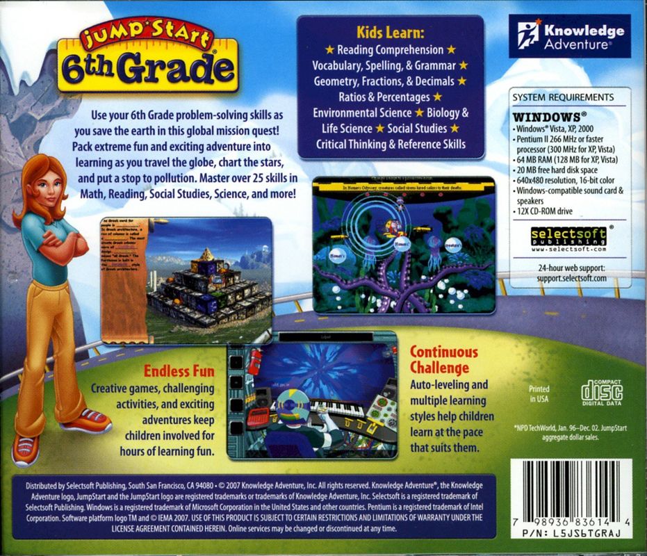 JumpStart Adventures: 6th Grade - Mission: Earthquest cover or ...