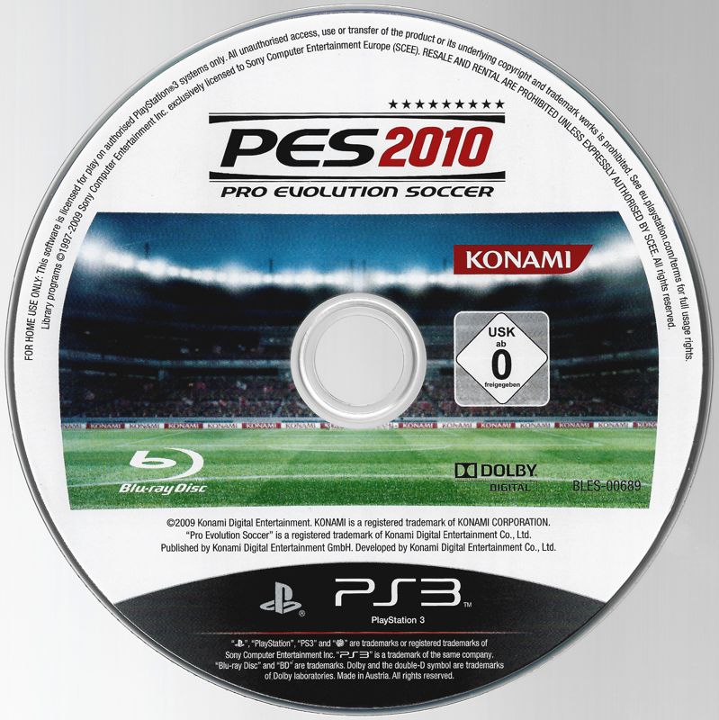 PES 2010: Pro Evolution Soccer cover or packaging material - MobyGames