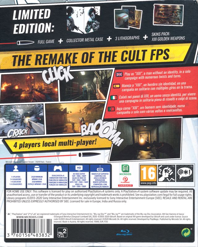 XIII (Limited Edition) cover or packaging material - MobyGames