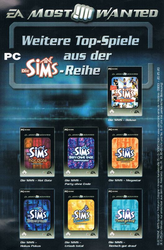 The Sims: Deluxe Edition cover or packaging material - MobyGames