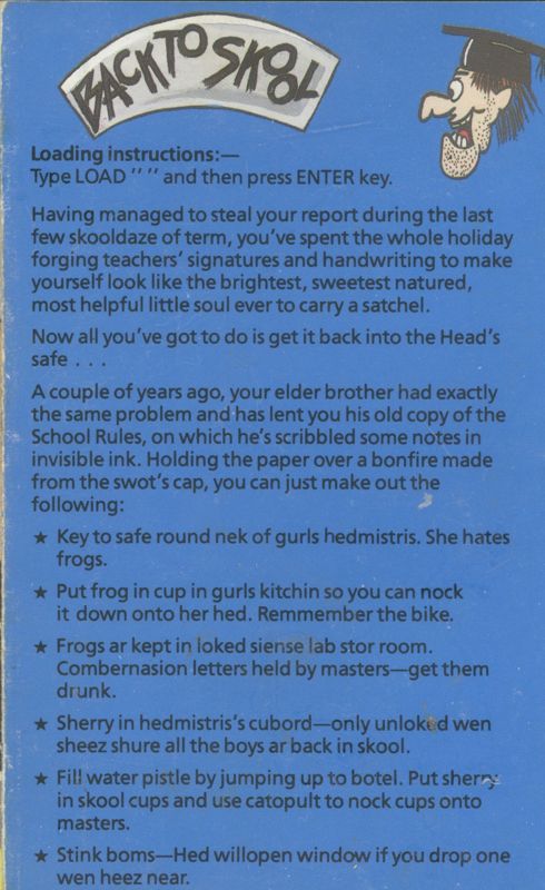 Back to Skool cover or packaging material - MobyGames