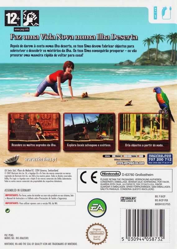 The Sims 2: Castaway cover or packaging material - MobyGames