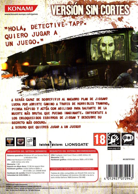 Saw cover or packaging material - MobyGames