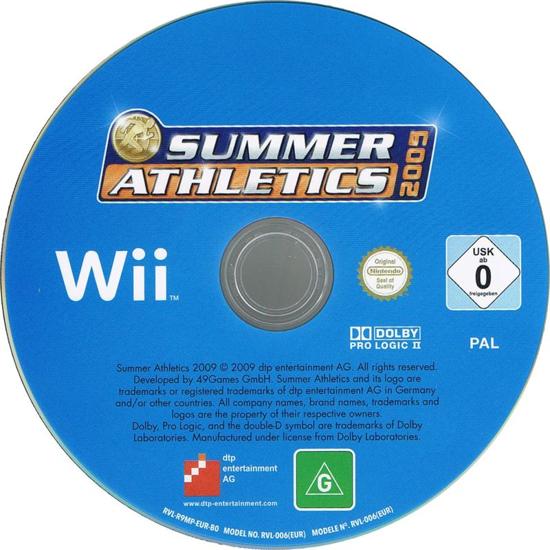 Summer Athletics 2009 cover or packaging material - MobyGames