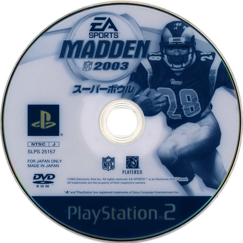 Madden NFL 2003 cover or packaging material - MobyGames