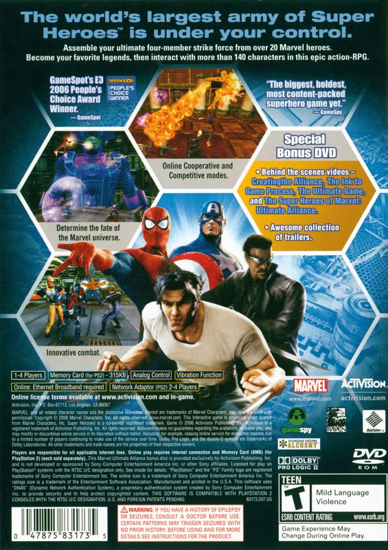 Marvel Ultimate Alliance (Special Edition) cover or packaging material - MobyGames