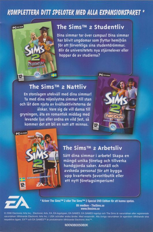 The Sims 2: Family Fun Stuff cover or packaging material - MobyGames