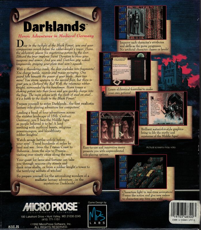 Darklands cover or packaging material - MobyGames
