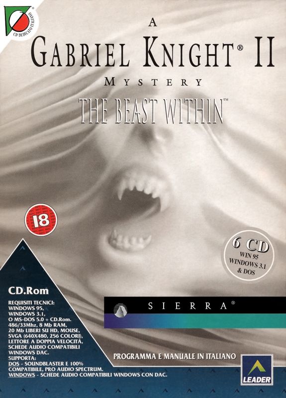 The Beast Within: A Gabriel Knight Mystery cover or packaging material ...