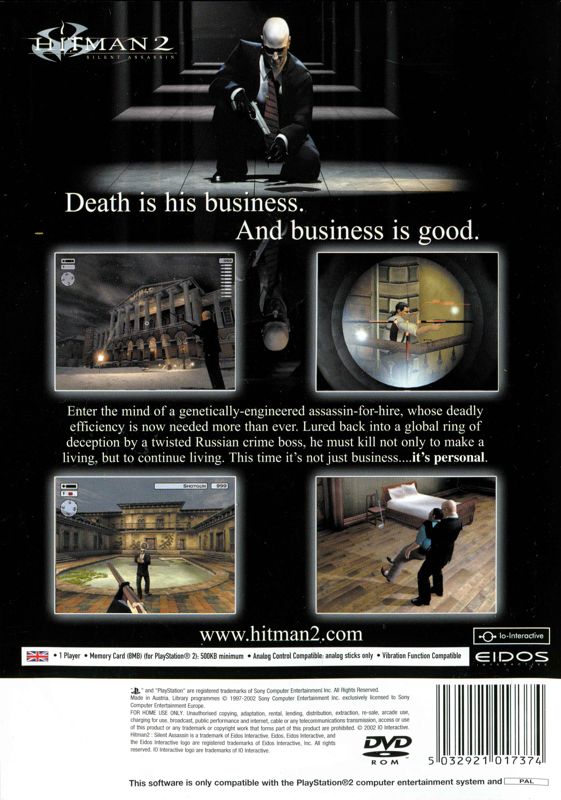 Hitman 2: Silent Assassin cover or packaging material - MobyGames