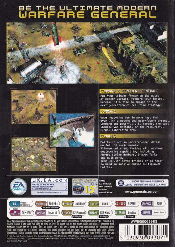Command & Conquer: Generals cover or packaging material - MobyGames