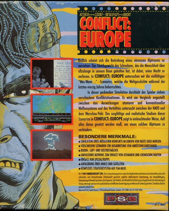Conflict: Europe cover or packaging material - MobyGames