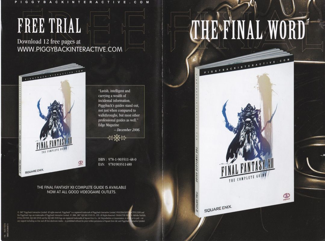 Final Fantasy XII cover or packaging material - MobyGames