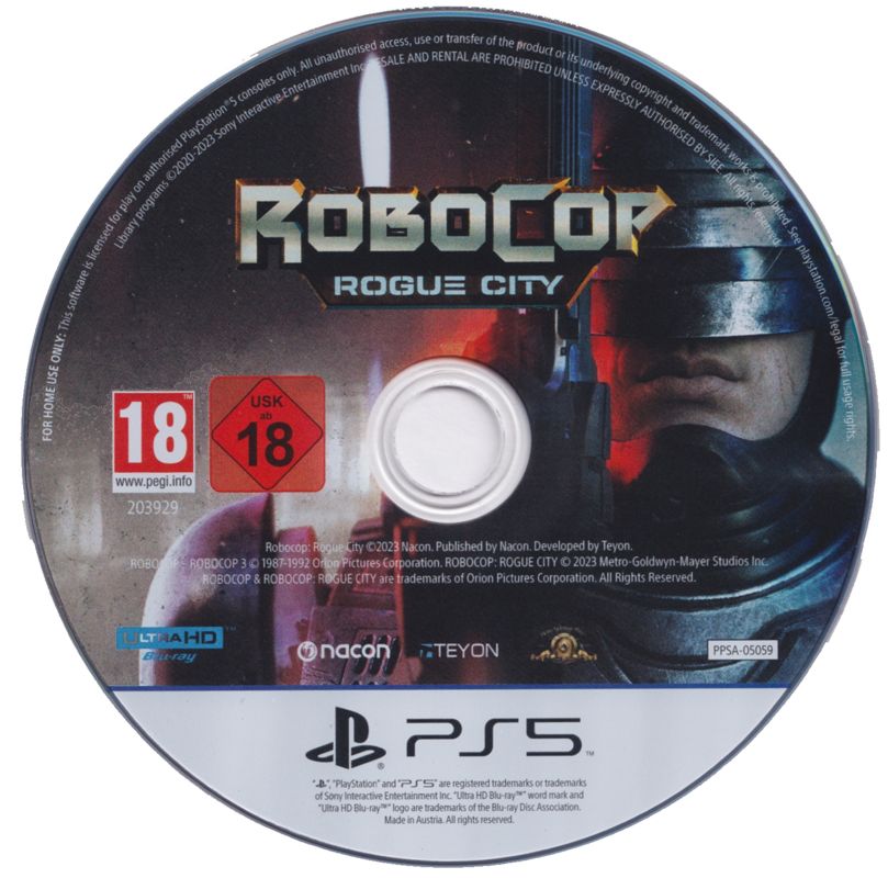 RoboCop: Rogue City cover or packaging material - MobyGames