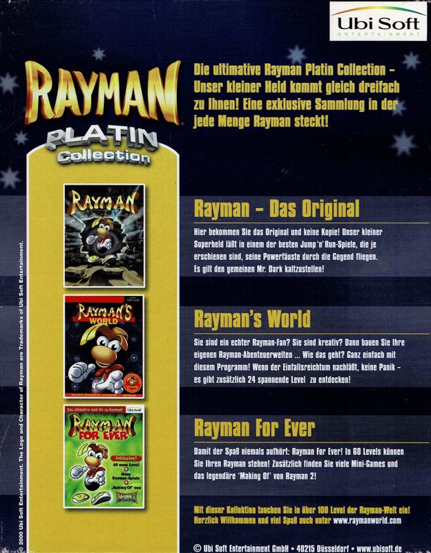 Rayman: Collector cover or packaging material - MobyGames