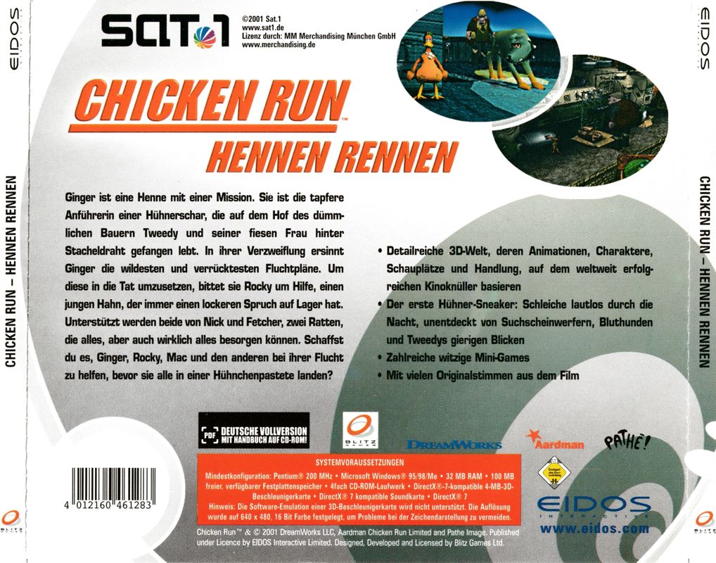 Chicken Run cover or packaging material - MobyGames