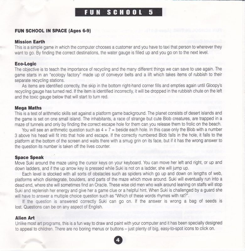 Fun School 5: Space box covers - MobyGames