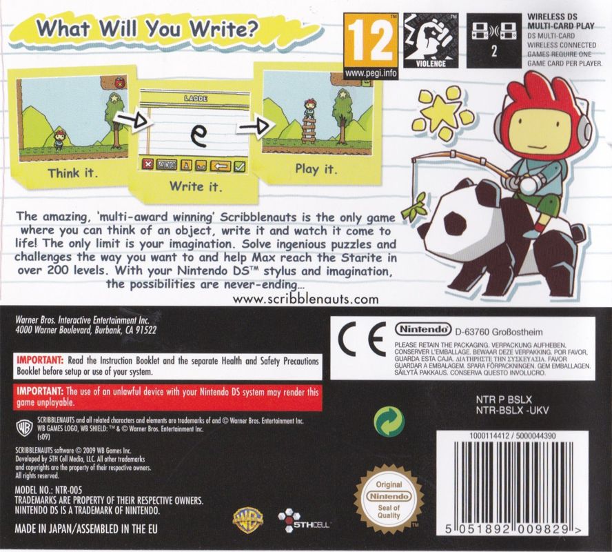 Scribblenauts cover or packaging material - MobyGames