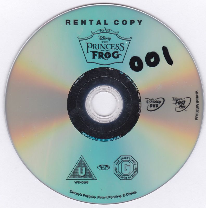 The Princess and the Frog (included game) cover or packaging material ...