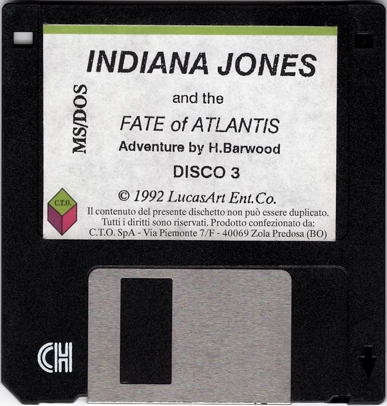 Indiana Jones and the Fate of Atlantis cover or packaging material ...