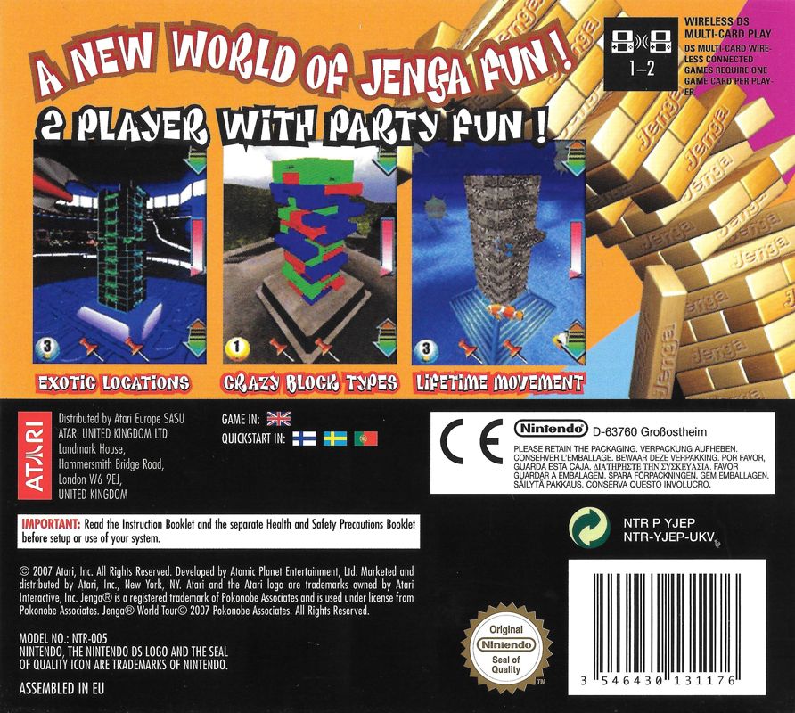 Jenga World Tour cover or packaging material - MobyGames