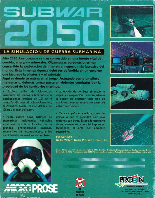 Subwar 2050 cover or packaging material - MobyGames