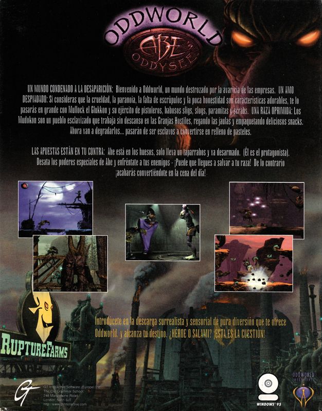 Oddworld Abes Oddysee Cover Or Packaging Material Mobygames