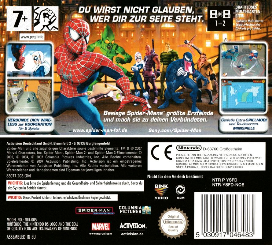 Spider-Man: Friend or Foe cover or packaging material - MobyGames
