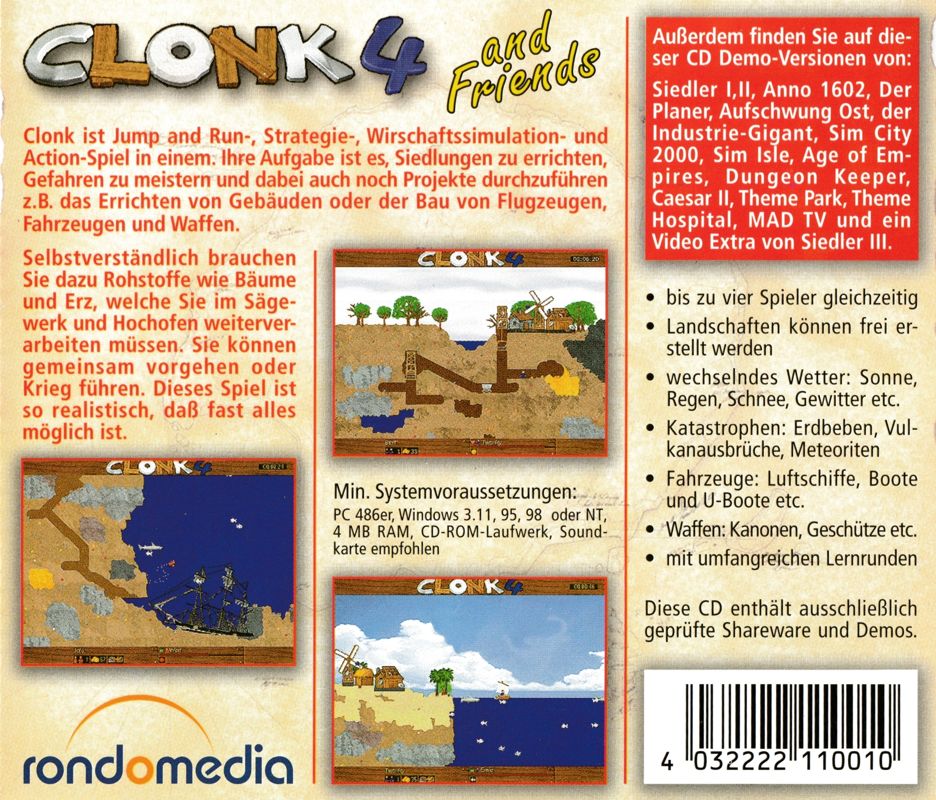 Clonk 4 cover or packaging material - MobyGames