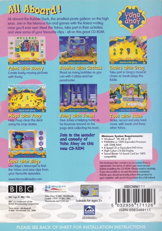 Yoho Ahoy: All Aboard! cover or packaging material - MobyGames