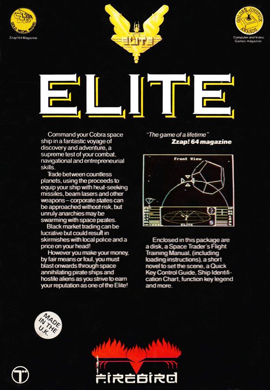 Elite cover or packaging material - MobyGames