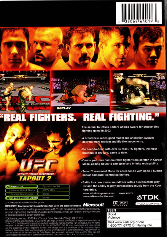Ultimate Fighting Championship: Tapout 2 cover or packaging material ...