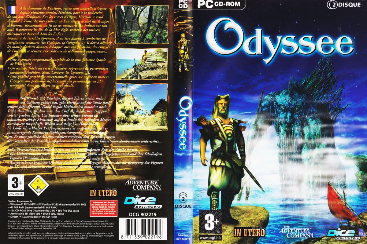 Odyssey: The Search for Ulysses cover or packaging material - MobyGames