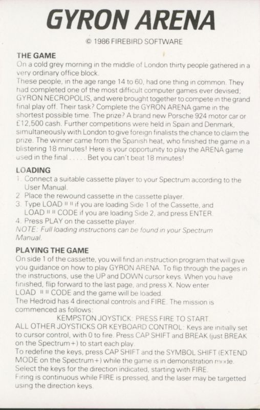 Gyron Arena cover or packaging material - MobyGames