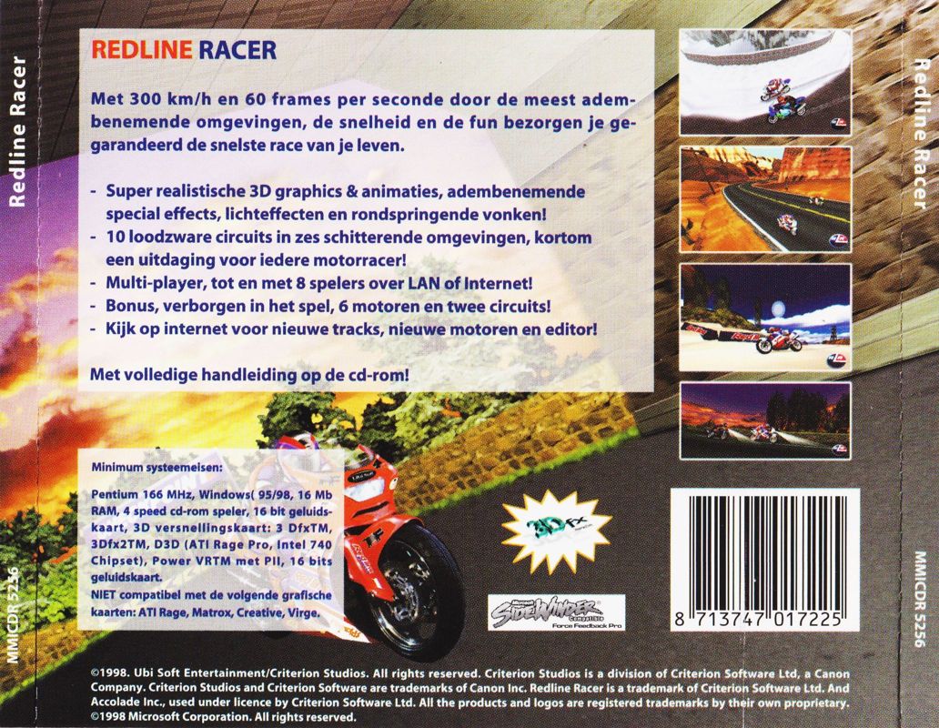 Redline Racer cover or packaging material - MobyGames