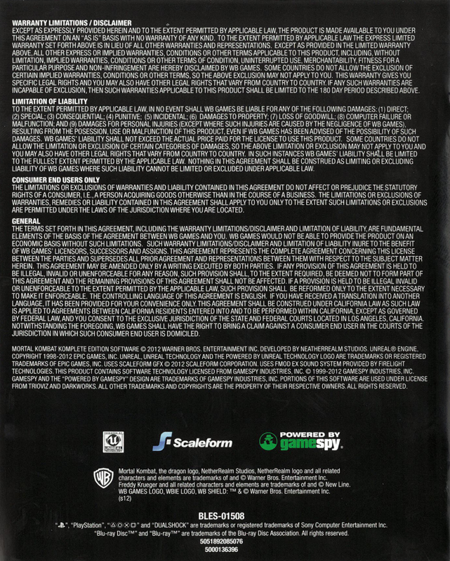 Mortal Kombat: Komplete Edition cover or packaging material - MobyGames