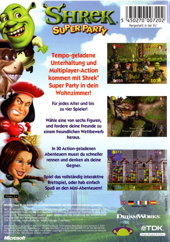 Shrek: Super Party cover or packaging material - MobyGames