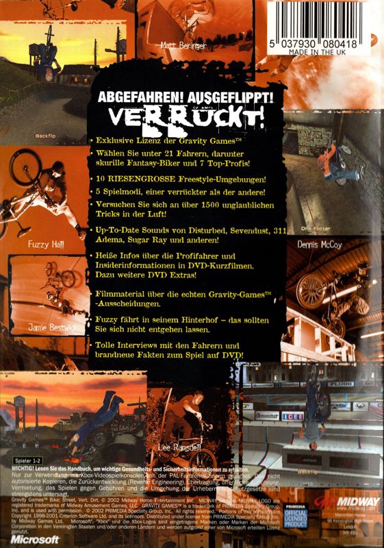 Gravity Games Bike: Street • Vert • Dirt cover or packaging material ...