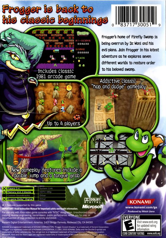 Frogger: Ancient Shadow cover or packaging material - MobyGames