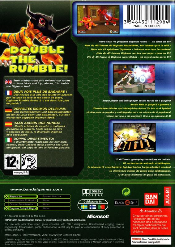 Digimon Rumble Arena 2 cover or packaging material - MobyGames