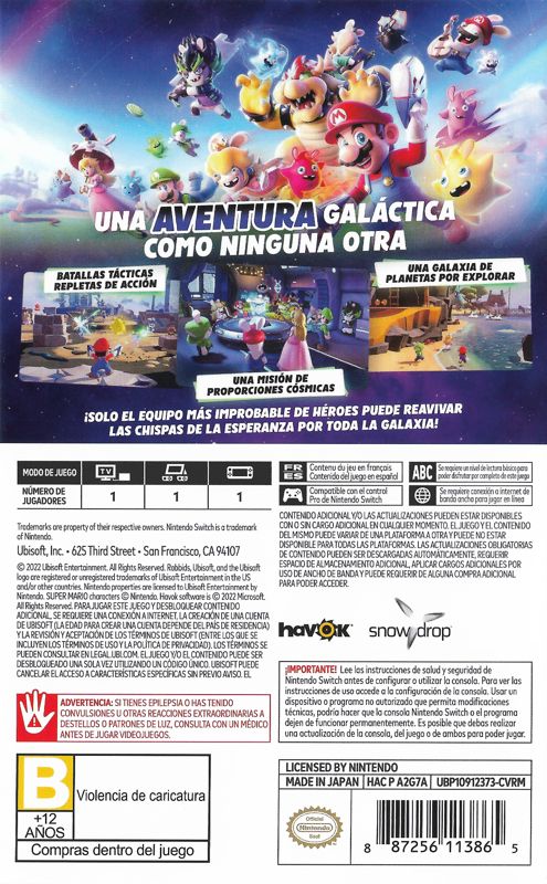 Mario + Rabbids: Sparks of Hope cover or packaging material - MobyGames