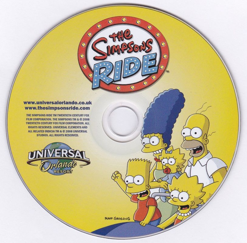 The Simpsons Ride: Preview CD-ROM (included game) cover or packaging ...
