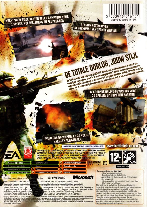 Battlefield 2: Modern Combat cover or packaging material - MobyGames