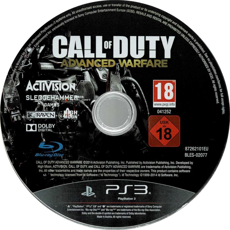 Call of Duty: Advanced Warfare cover or packaging material - MobyGames