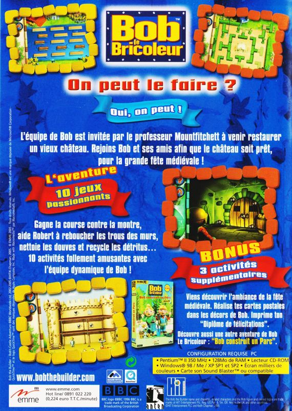 Bob the Builder: Bob's Castle Adventure cover or packaging material ...