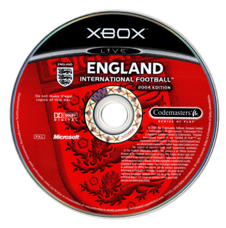 England International Football cover or packaging material - MobyGames