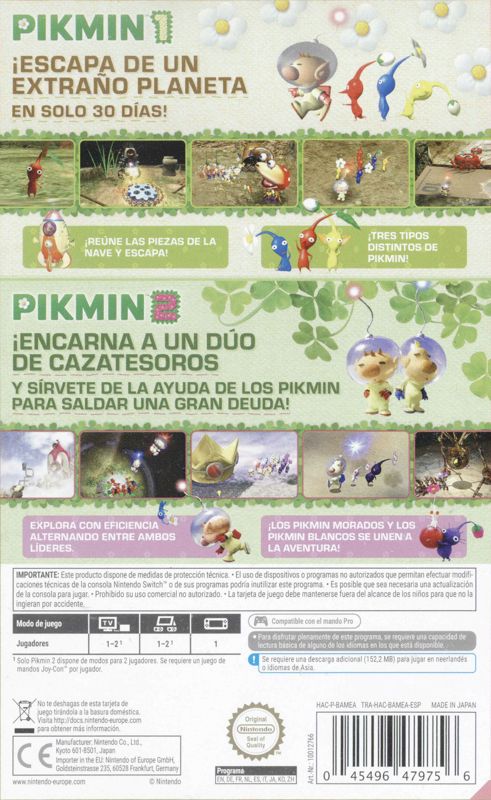 Pikmin 1+2 cover or packaging material - MobyGames