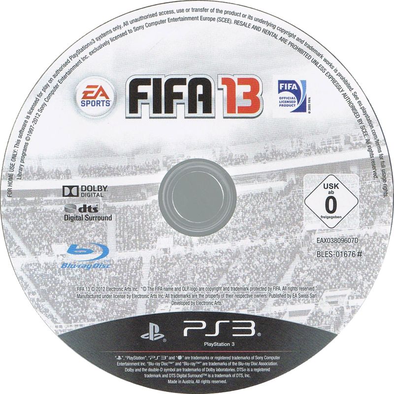 FIFA Soccer 13 cover or packaging material - MobyGames