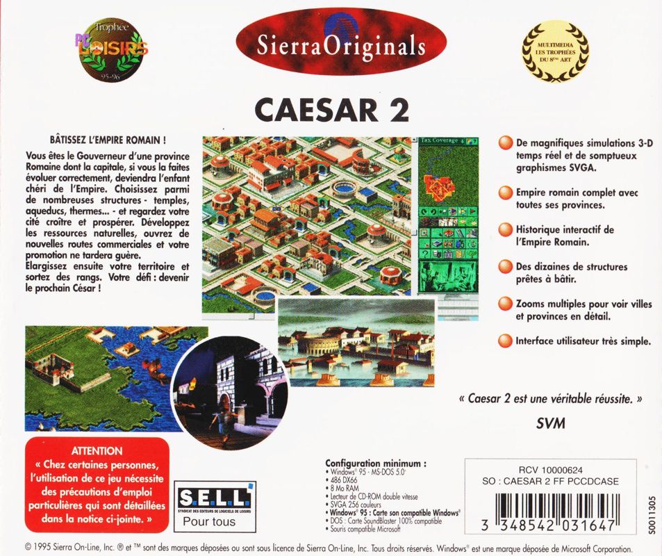 Caesar II cover or packaging material - MobyGames
